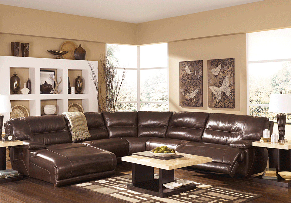 AF42401_ExhilarationChocolate6PcGenuineLeatherSectionalLAFChaise.gif ...