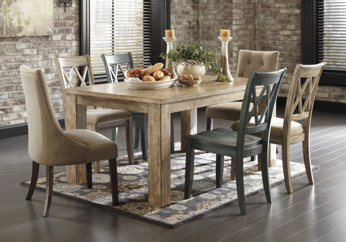 AFD540_MestlerBisqueDiningSet.gif - Evansville Overstock Warehouse