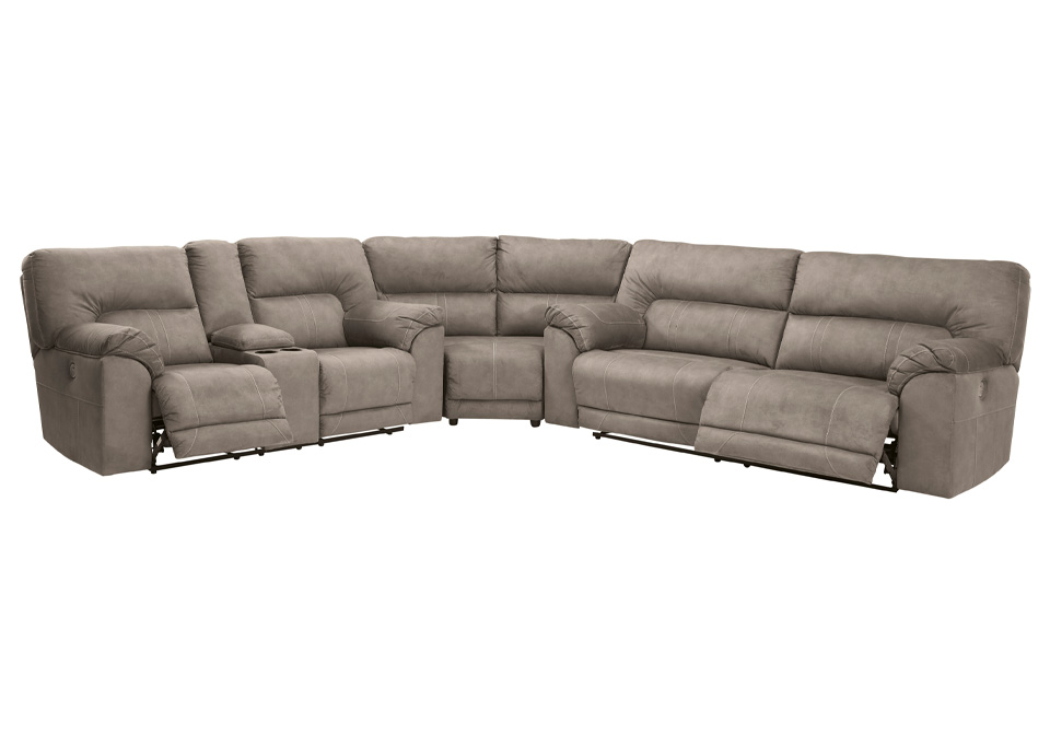 cavalcade power sectional white br - Evansville Overstock Warehouse