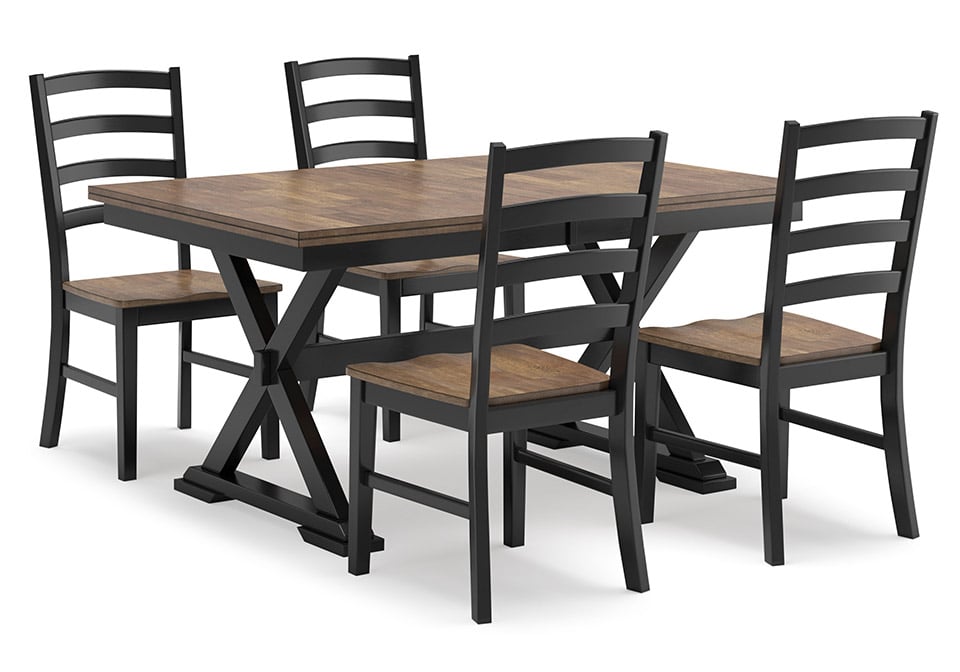 Wildenauer Two-Tone 5pc. Dining Set - Evansville Overstock Warehouse