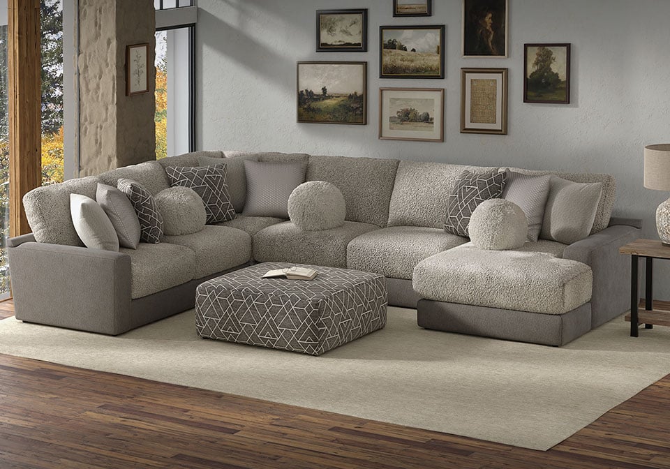 Canyon Umber 4pc. Sectional RAF Chaise - Evansville Overstock Warehouse