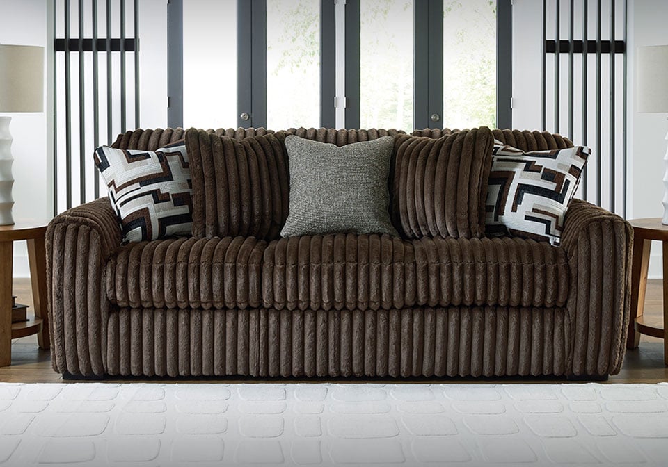 Midnight Madness Chocolate Sofa - Evansville Overstock Warehouse